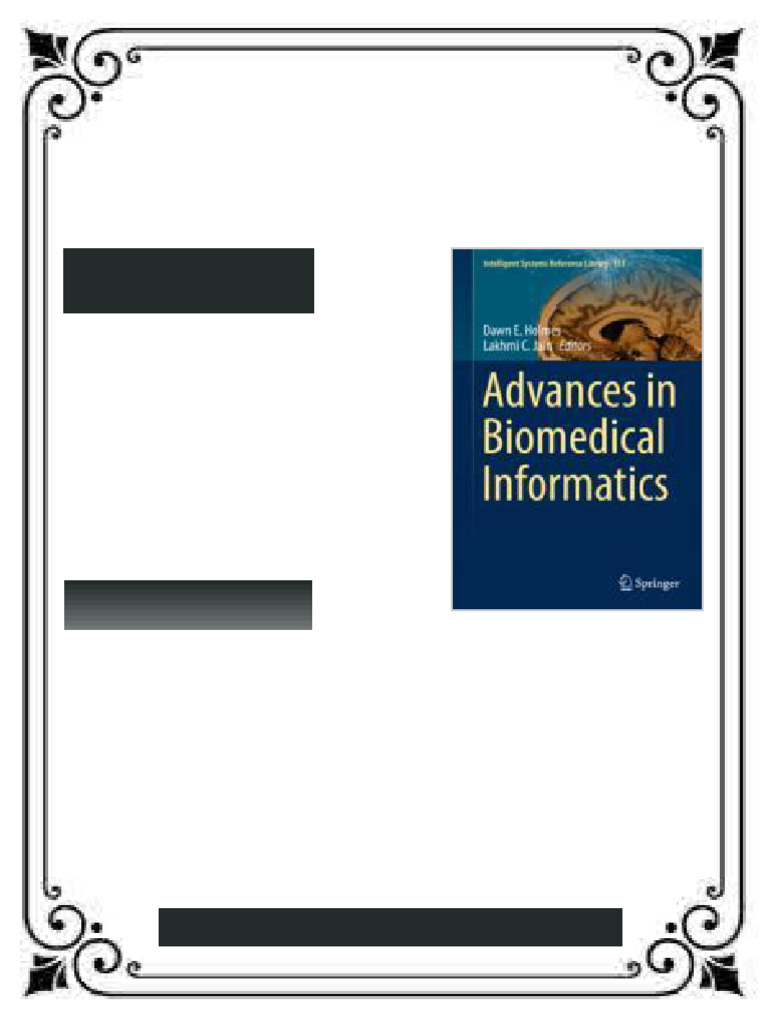 Advances in Biomedical Informatics 1st Edition Dawn E. Holmes eBook ...