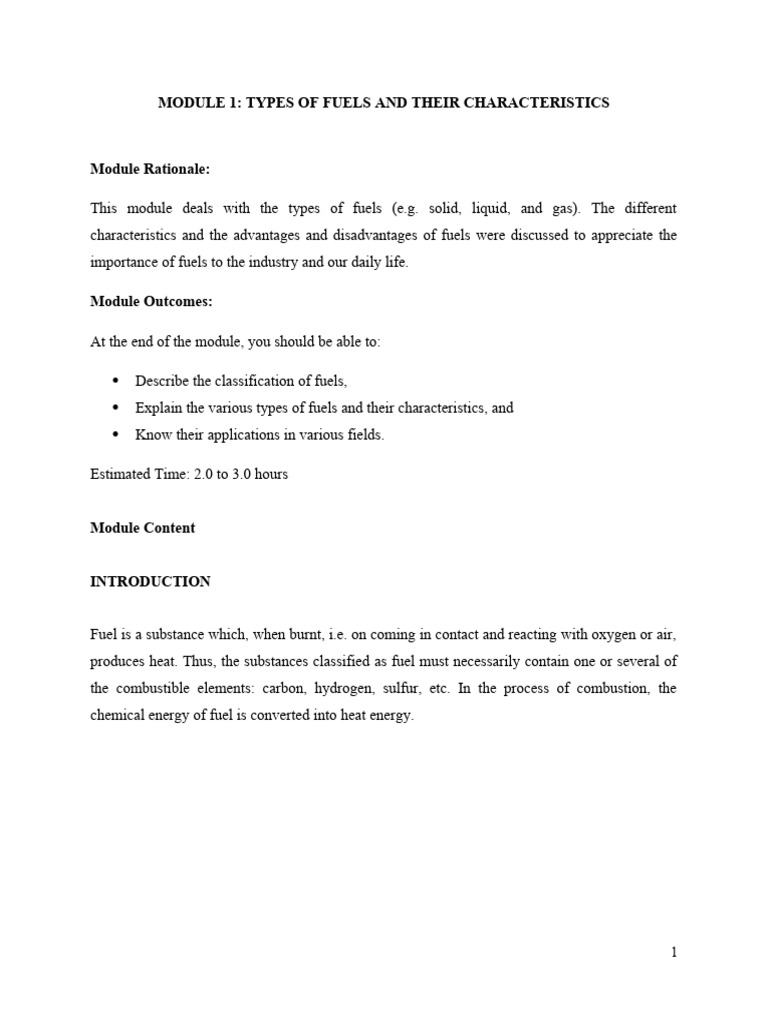 Fuel Types and Characteristics Overview | PDF | Fuels | Combustion