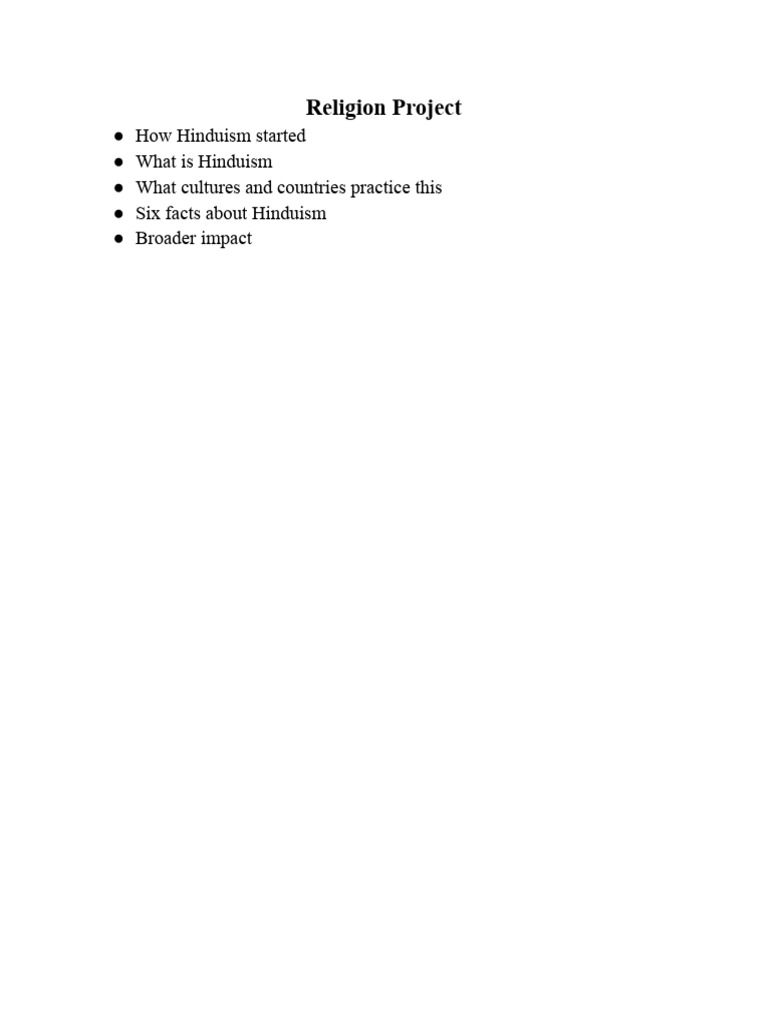 Religion Project | PDF