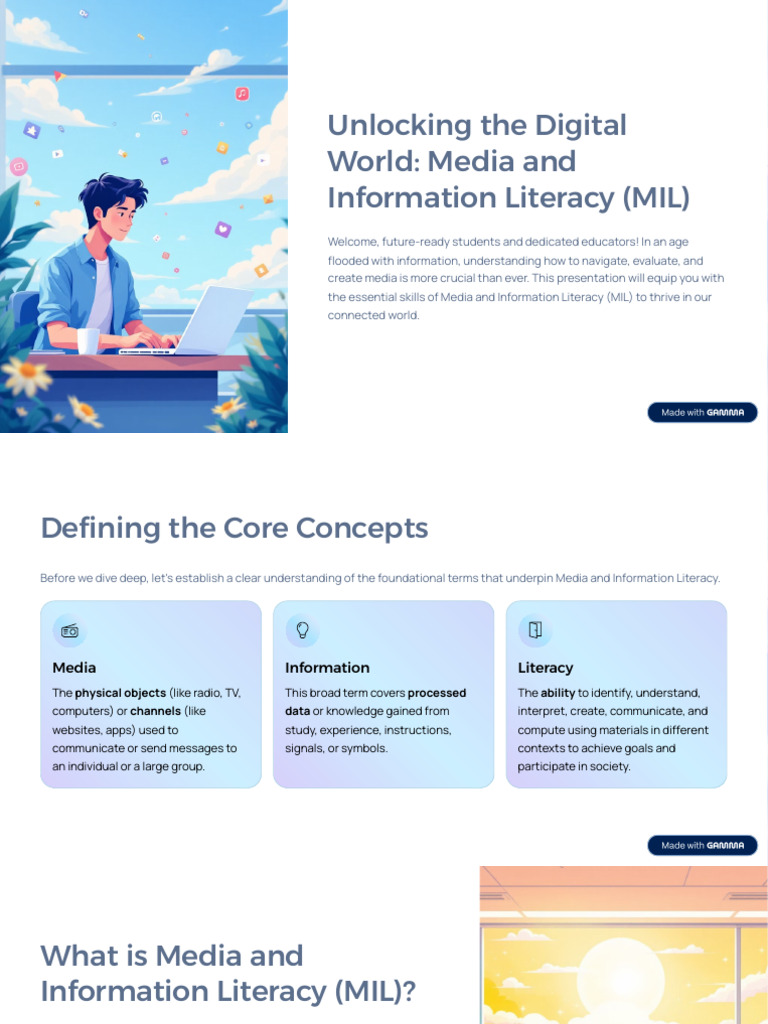 Unlocking The Digital World Media and Information Literacy MIL | PDF ...