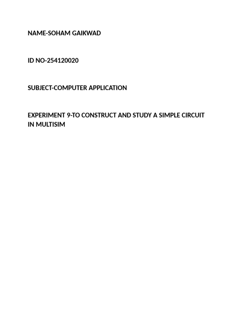 Multisim Digital Circuit Simulation Guide | PDF | Electronic Circuits ...