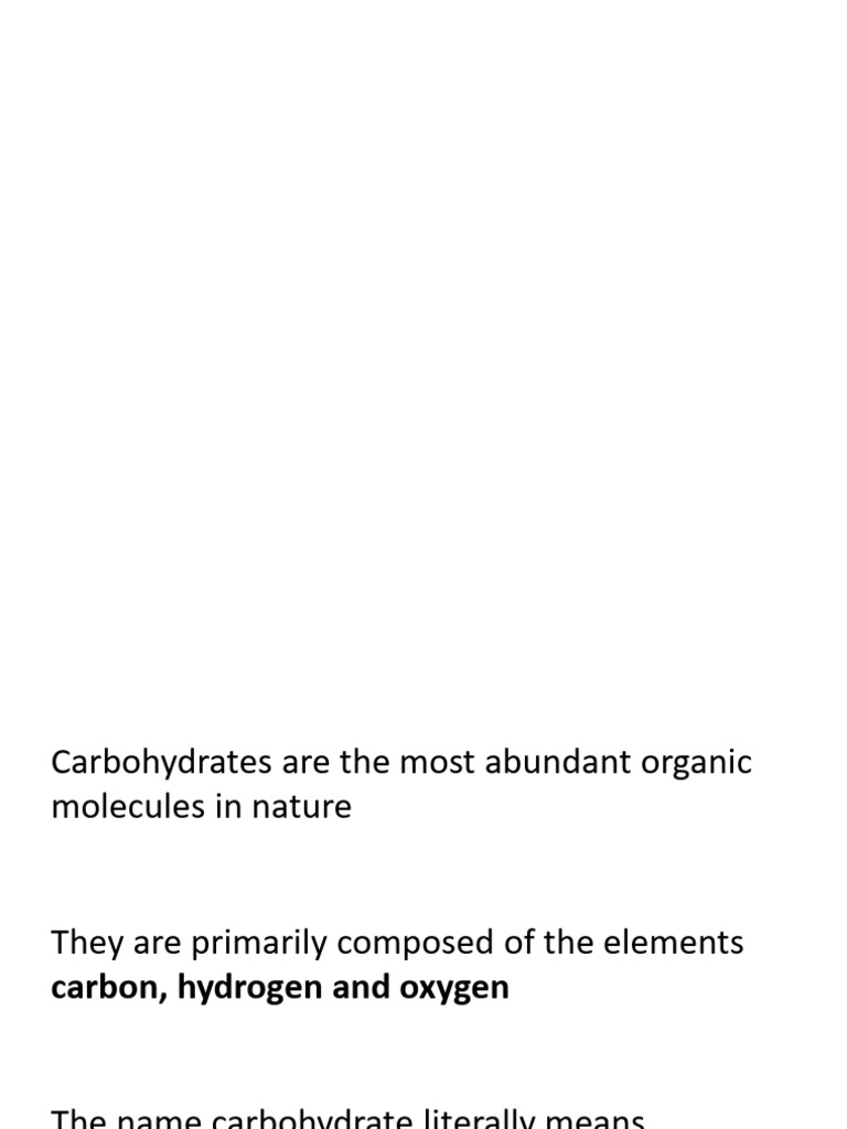 Biochemistry of Carbohydrates | PDF | Carbohydrates | Polysaccharide