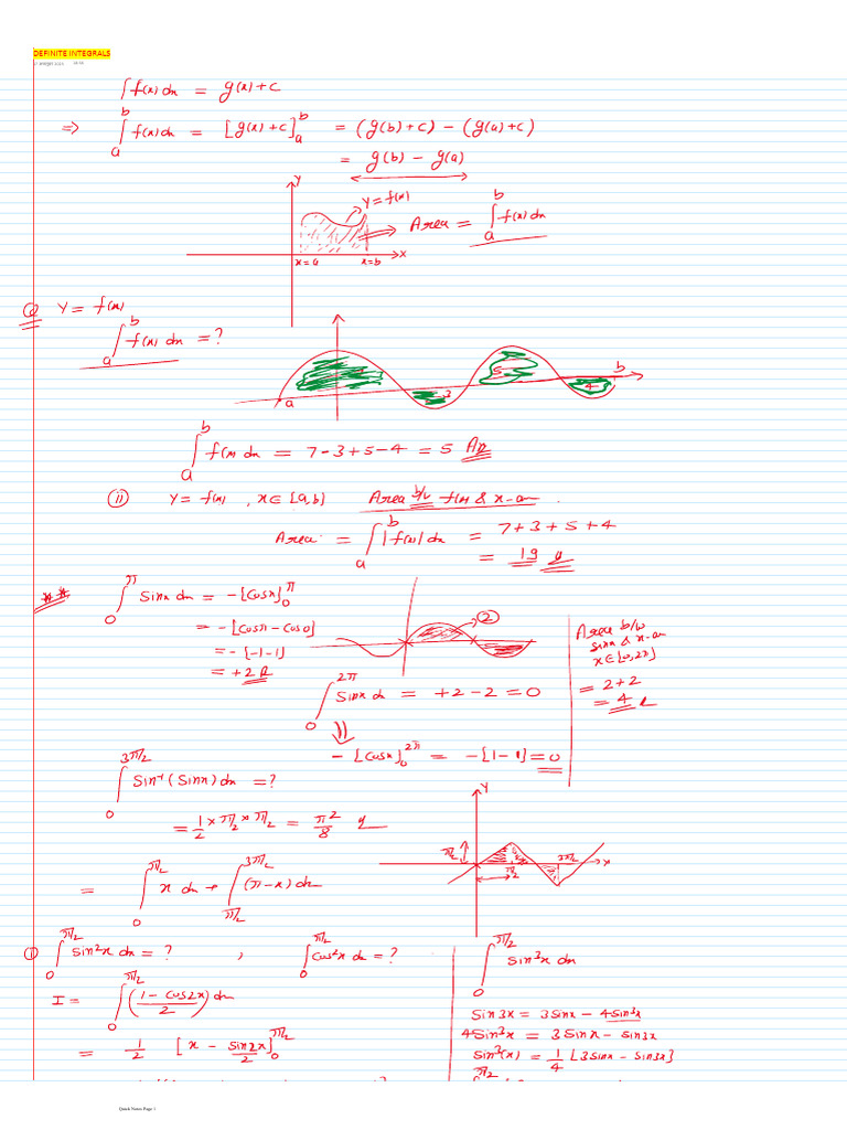 Understanding Definite Integrals | PDF