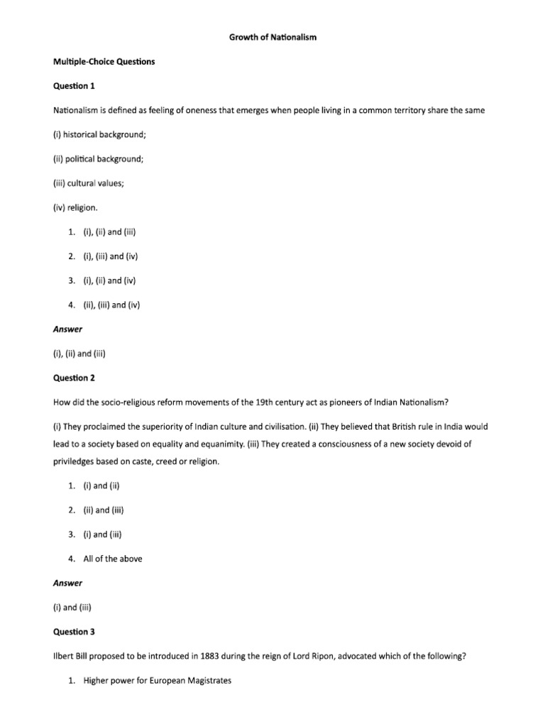 CH 2 History Growth of Nationalism | PDF