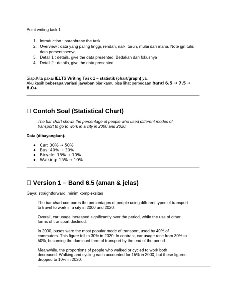 Point Writing Task 1 | PDF | Public Transport | Transport