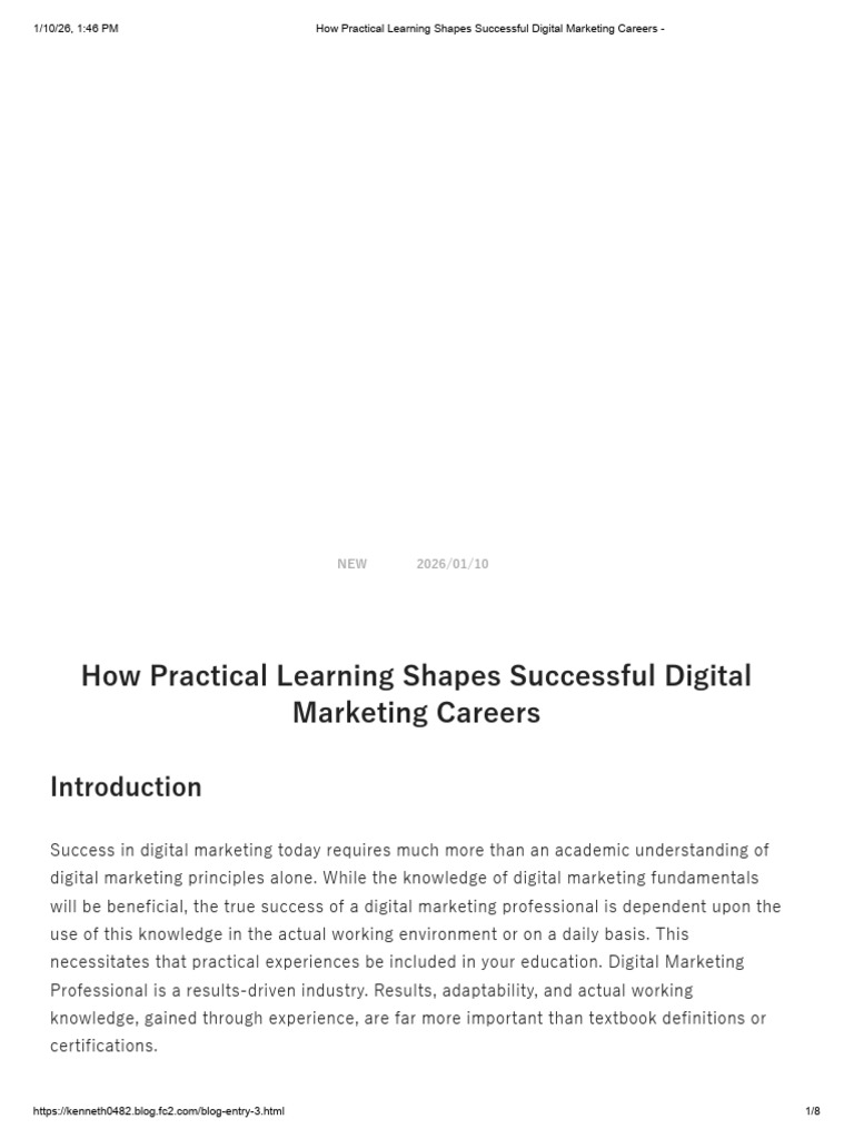 How Practical Learning Shapes Successful Digital Marketing Careers ...