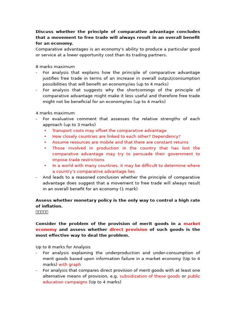 Market Economy Direct Provision | PDF | Comparative Advantage | Free Trade