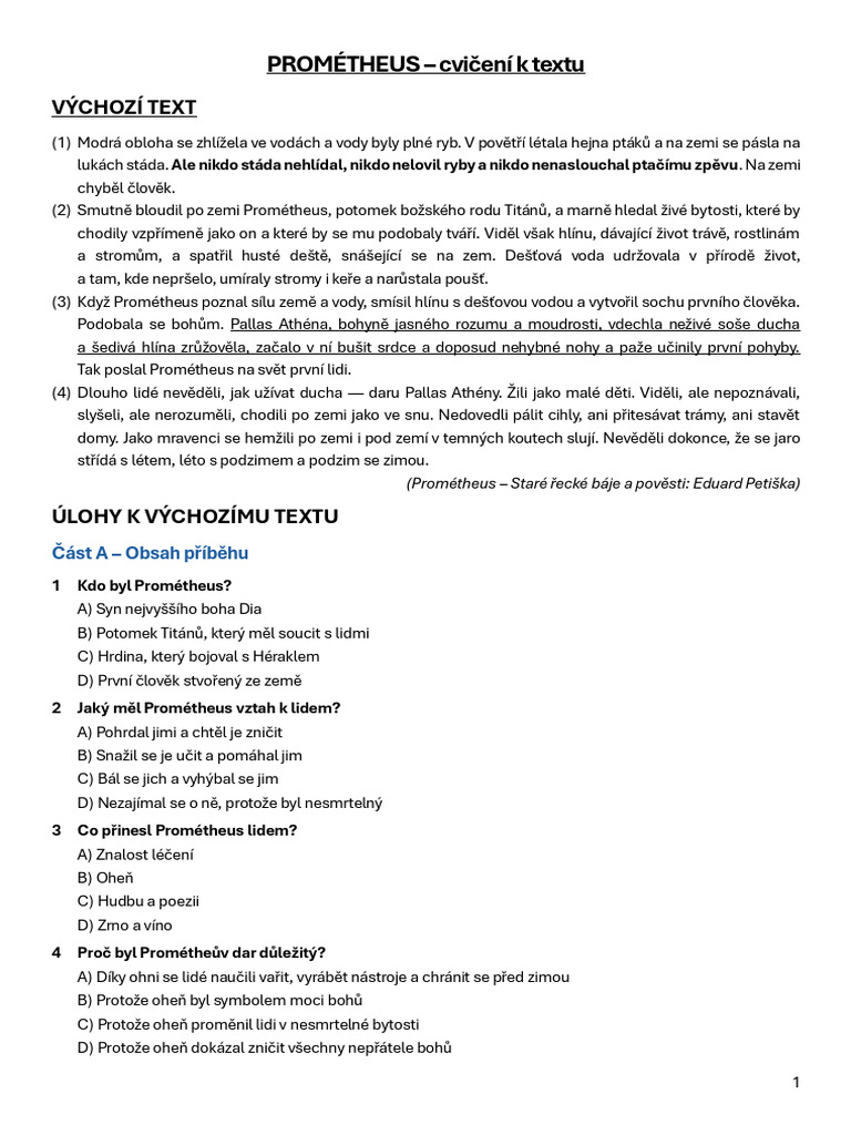 Cvičení 1 - Prométheus | PDF