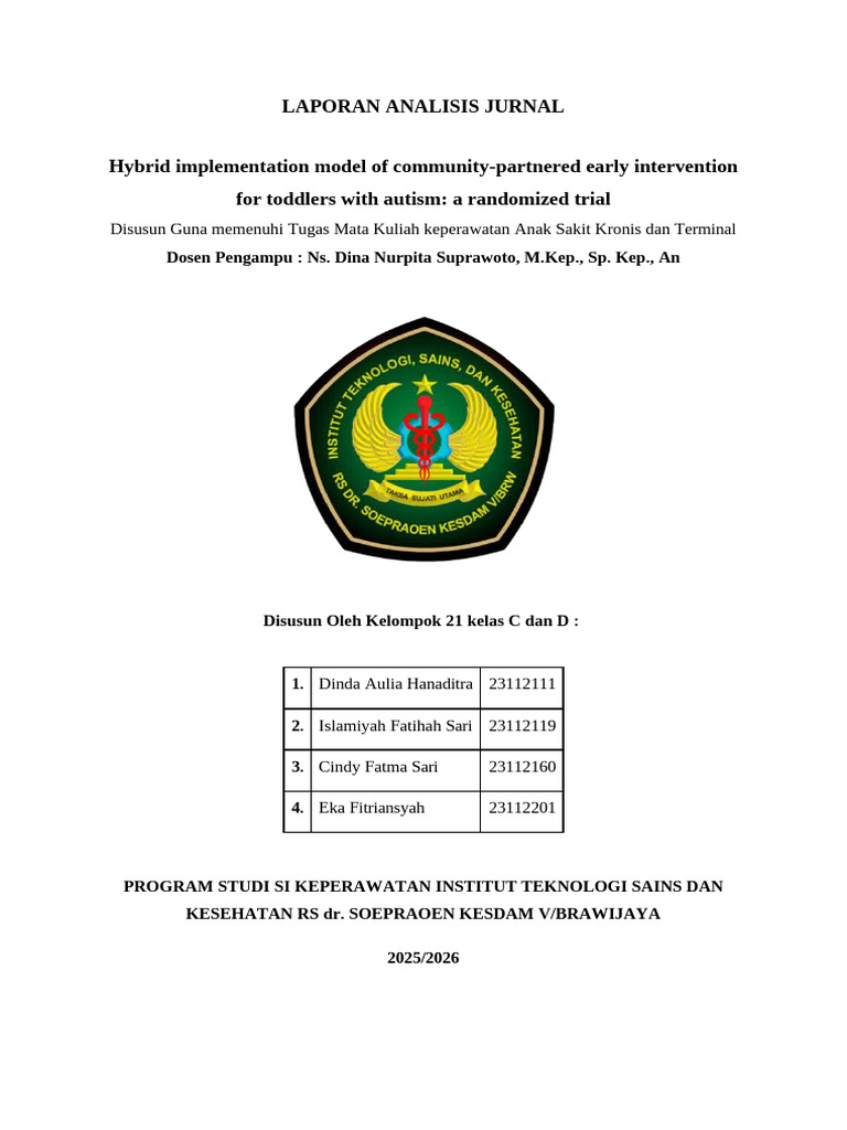 Community-Based Autism Intervention Study | PDF | Autism | Behavioural ...