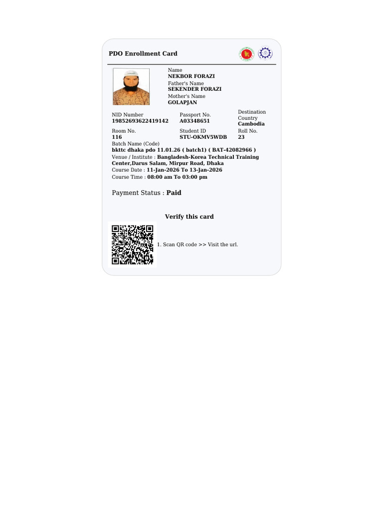 Bmet Nfc Card for Nekbor Forazi 1968564 | PDF