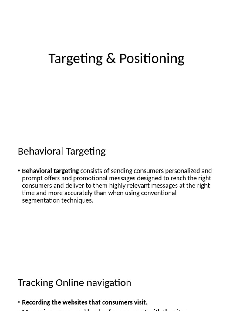 Targeting & Positioning | PDF | Brand | Databases