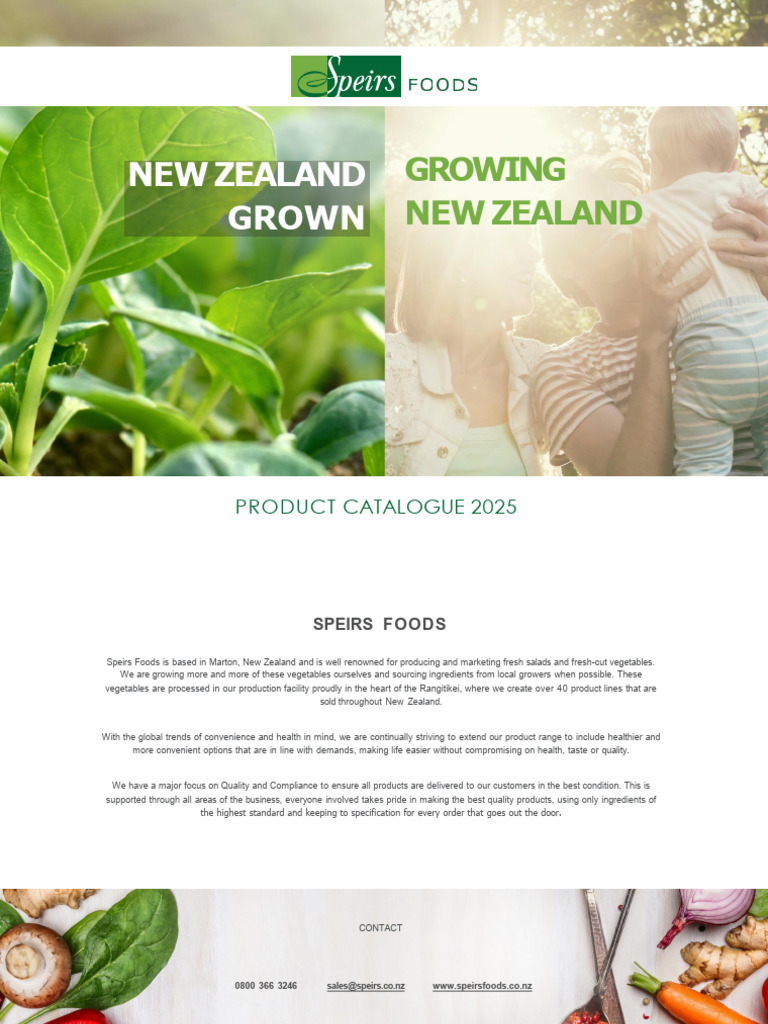 Speirs Foods 2025 Product Catalogue | PDF | Coleslaw | Vegetables