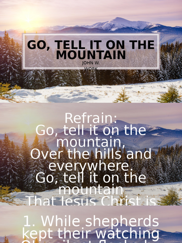 "Go Tell It on the Mountain Lyrics" | PDF