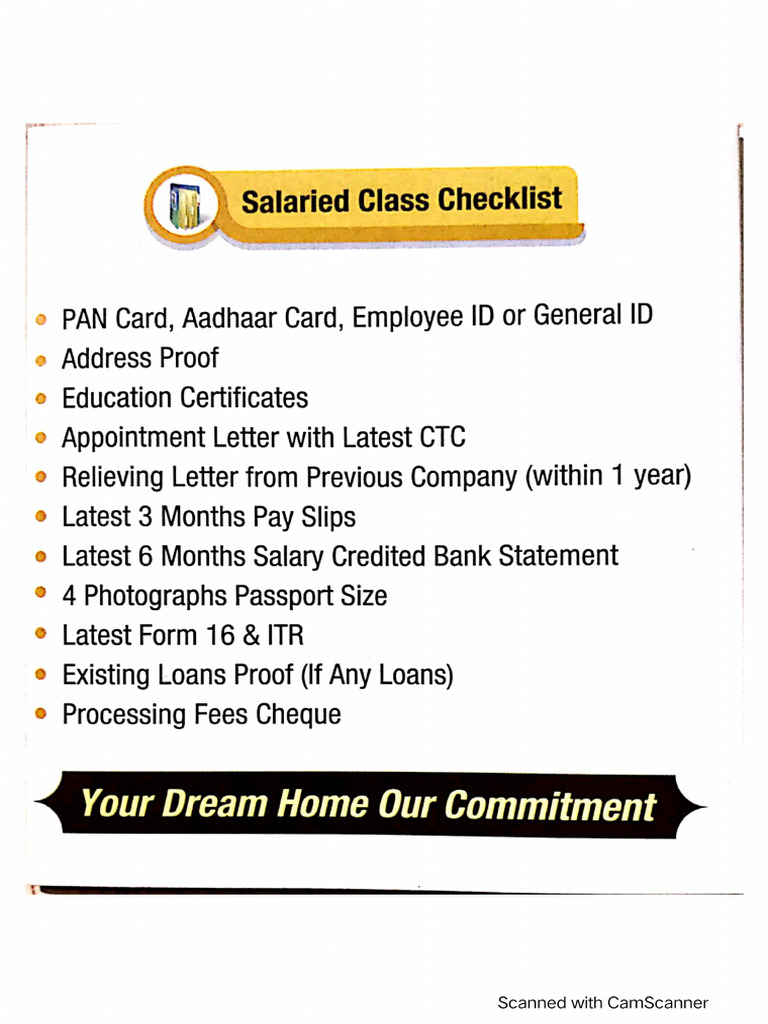 Salary Class Checklist | PDF