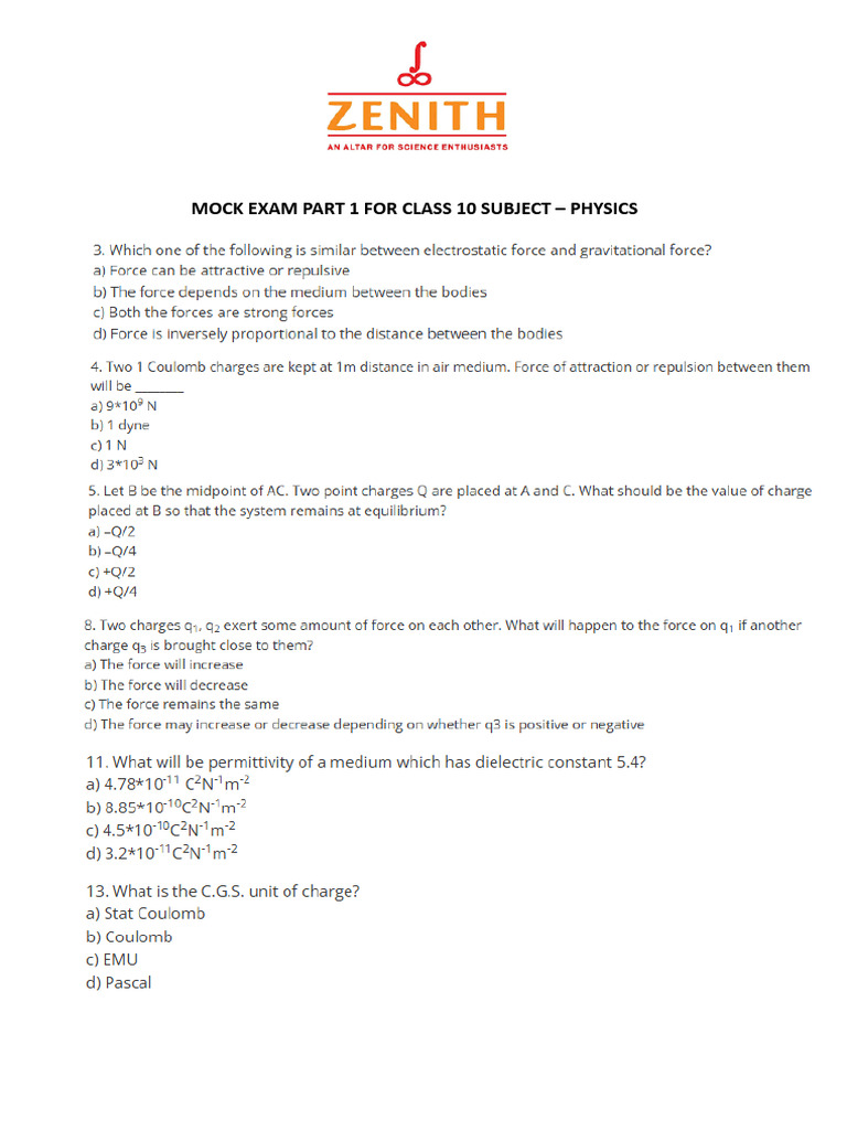 Mock 1 Question | PDF