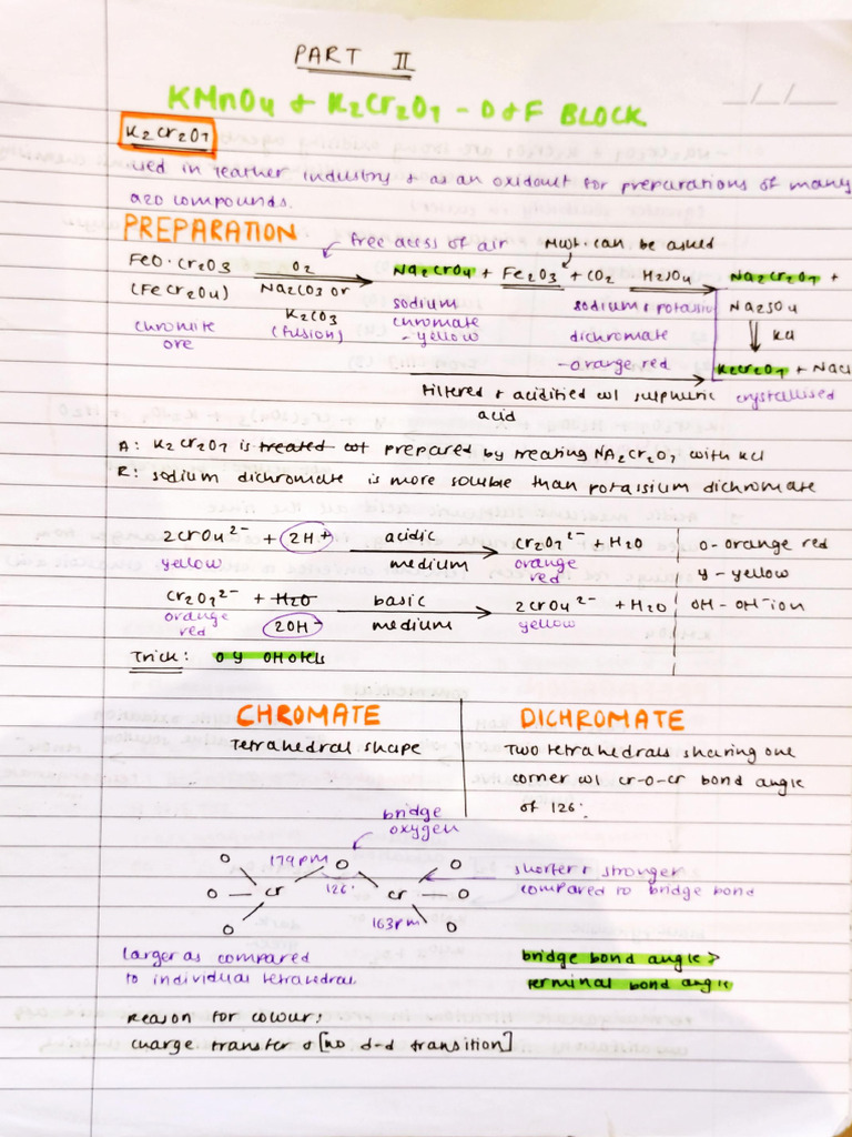 Kmno4 and K2cr2o7 | PDF