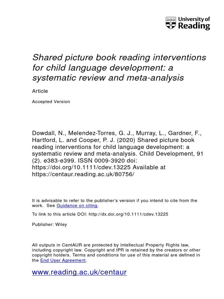Dowdall Shared-Picture-Book-Reading-Interventions-For-Child-Language ...