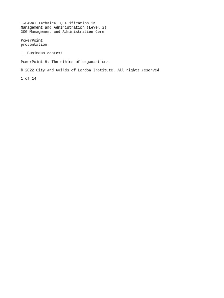 PowerPoint 8 Business Context | PDF | Integrity | Profit (Economics)