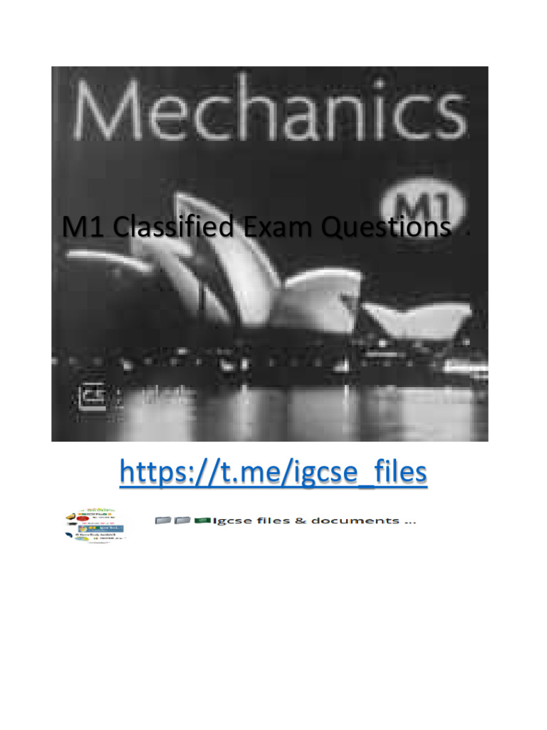 IGCSE M1 Exam Questions and Solutions | PDF | Acceleration | Speed