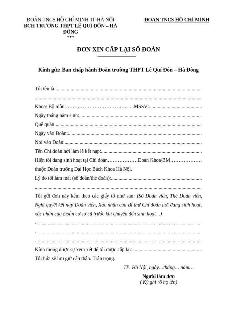Bieu Mau de Nghi Cap Lai So Doan | PDF