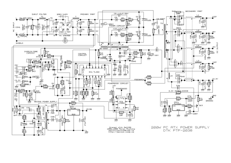 ATX Zdroj Schéma 200W | PDF