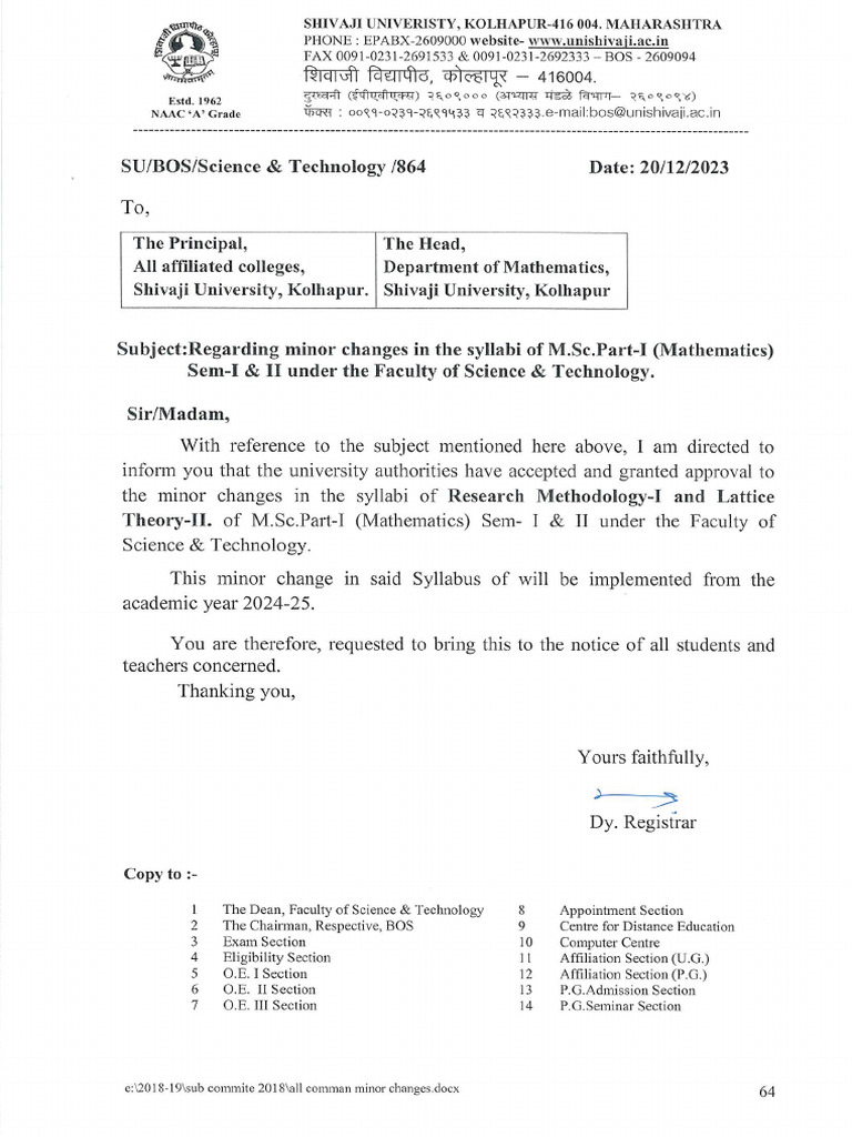 M.Sc. Mathematics Program Details 2023 | PDF | Mathematical Analysis ...