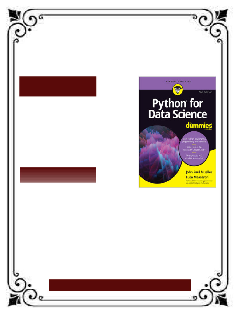 Python for Data Science 2nd Edition John Paul Mueller eBook optimized ...