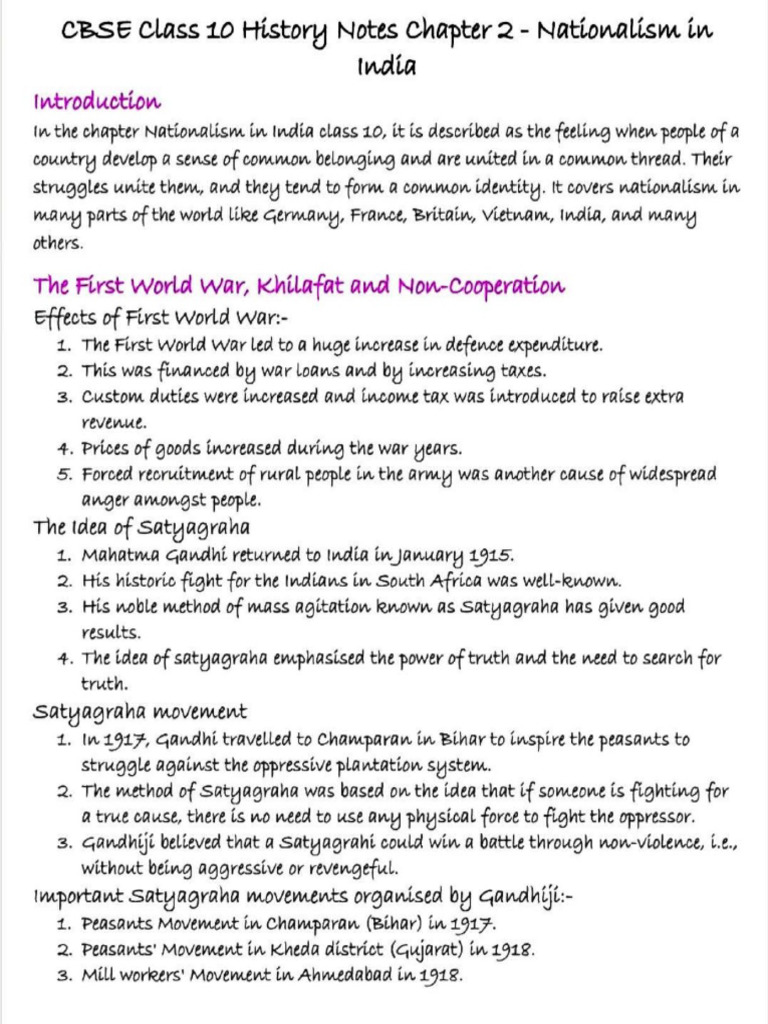 History Chapter 2 Nationalism in India | PDF