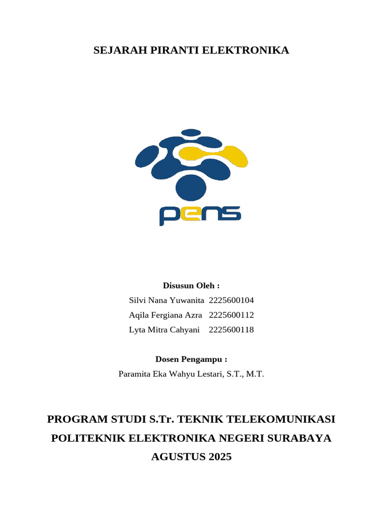 Sejarah Perkembangan Piranti Elektronika | PDF