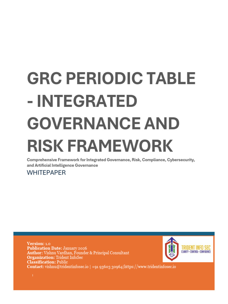 Integrated GRC Framework Whitepaper | PDF | Computer Security | Security