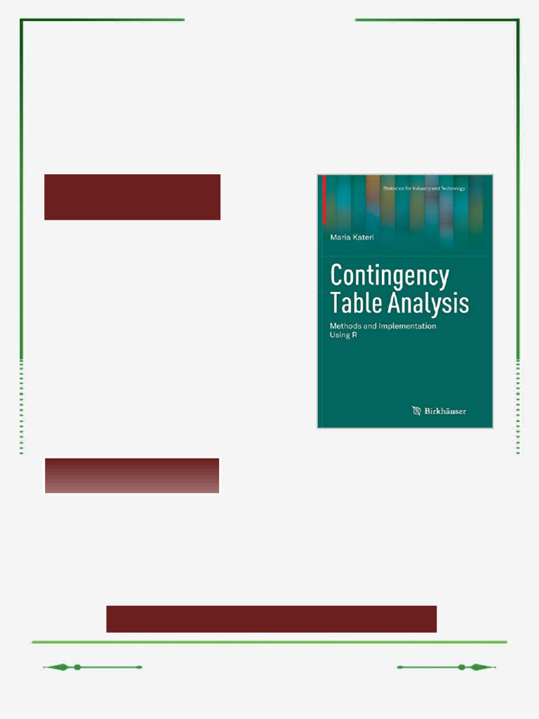 Contingency Table Analysis Methods and Implementation Using R ...
