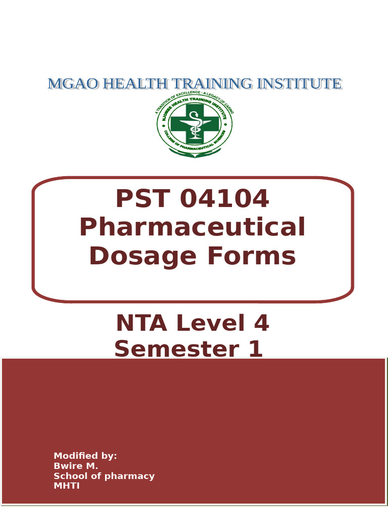 Pharmaceutical Dosage Forms Overview | PDF | Tablet (Pharmacy ...