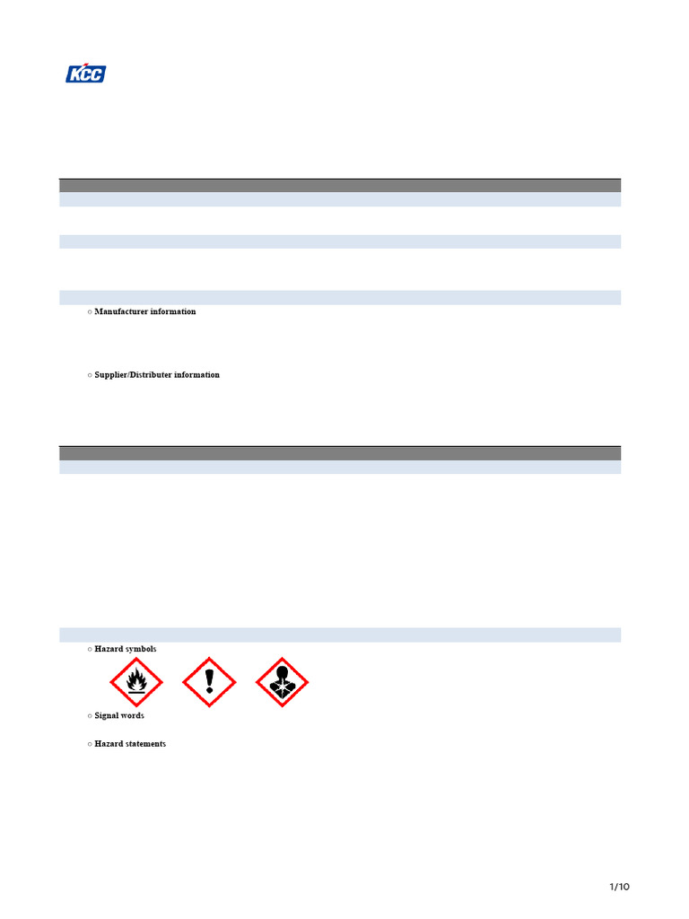 Enamel Primer Safety Data Sheet | PDF | Toxicity