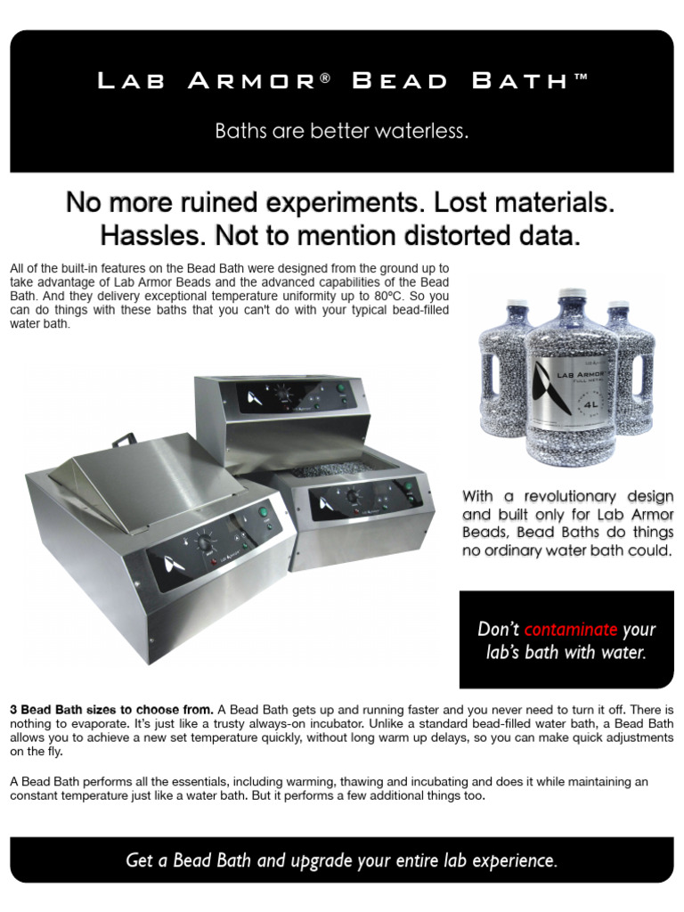 Lab Armor Bead Bath Flyer | PDF | Water
