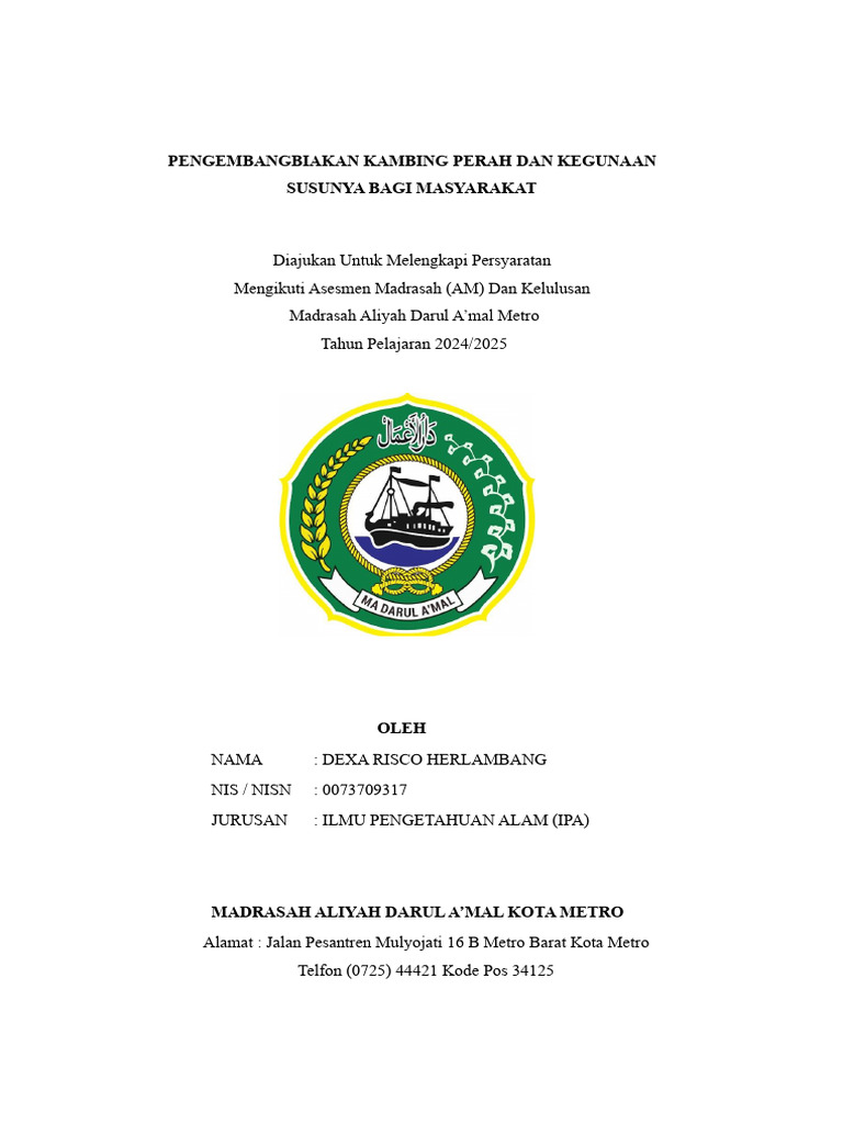 Pengembangbiakan Kambing Perah dan Manfaatnya | PDF