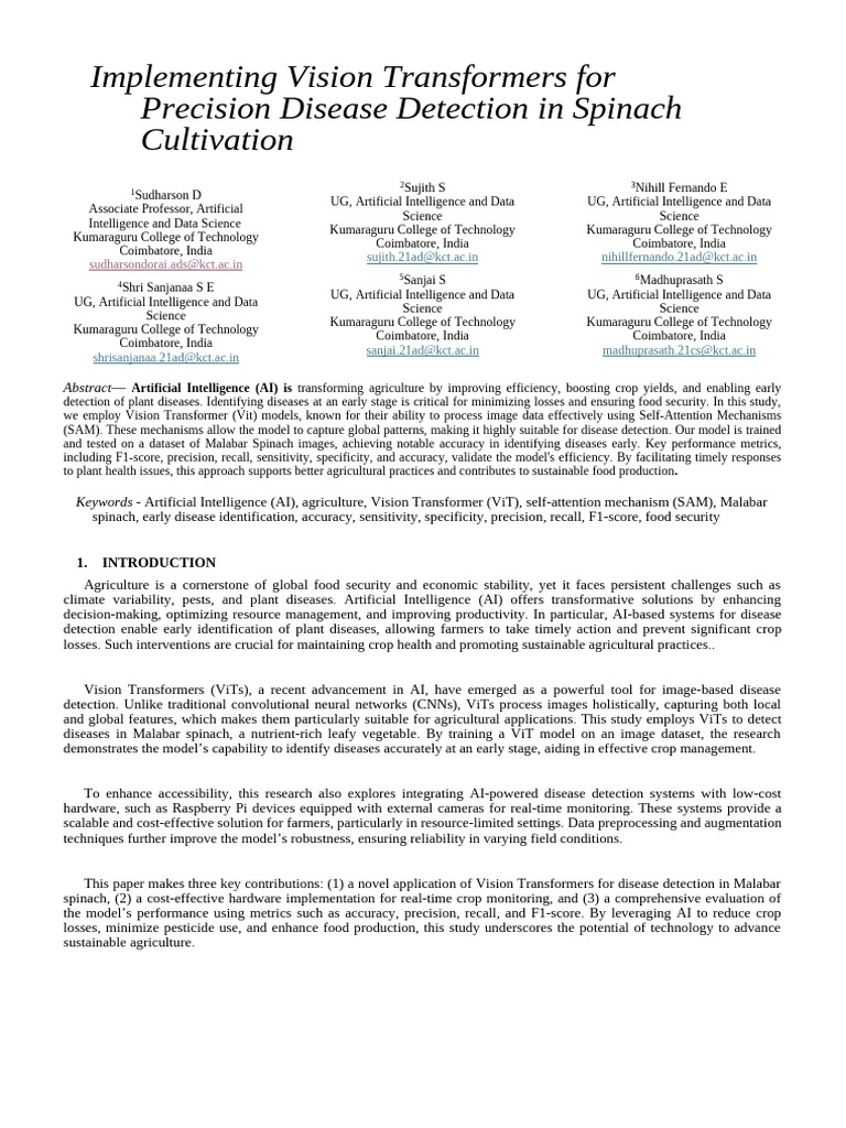 Paper Presentation Malabar Spinach Leaf (v6) Final | PDF | Deep ...