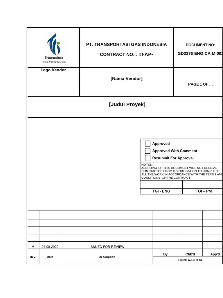Gas Transportation Contract Review Document | PDF