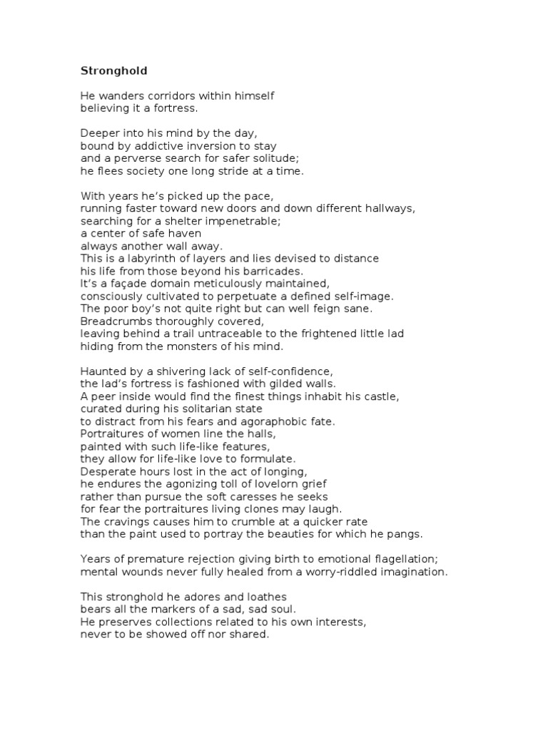 Stronghold | PDF | Agoraphobia | Psychology