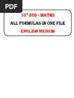 ACT Math Formulas Cheat Sheet 2025 | PDF | Area | Numbers