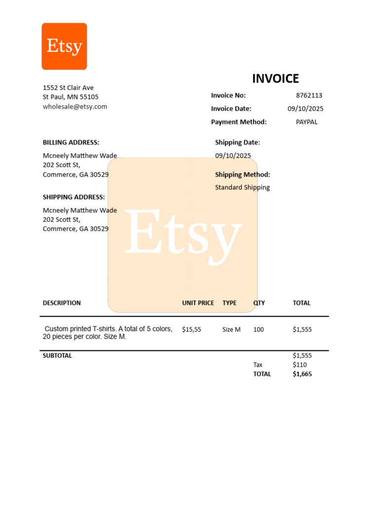 Invoice Georgia City | PDF