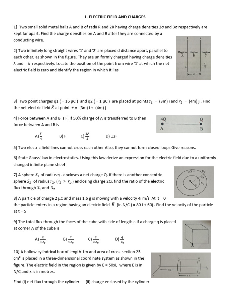 Electric Fields and Charge Interactions | PDF | Electric Field | Flux
