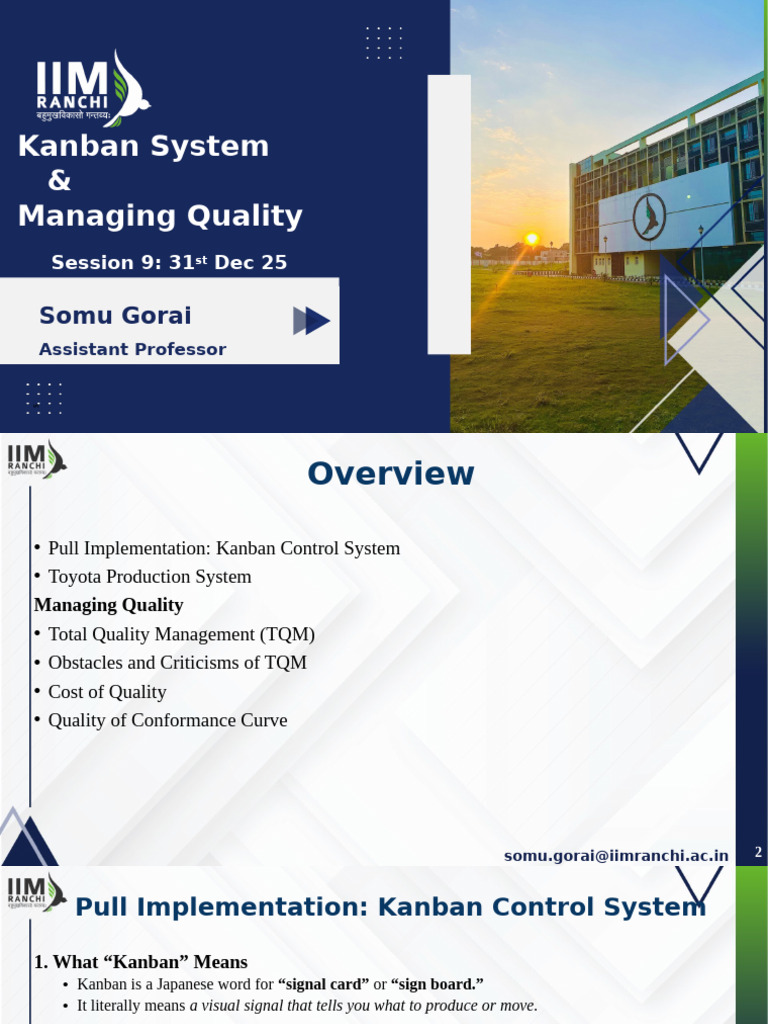 OM - S9 Lean Manufacturing - Kanban | PDF | Lean Manufacturing ...