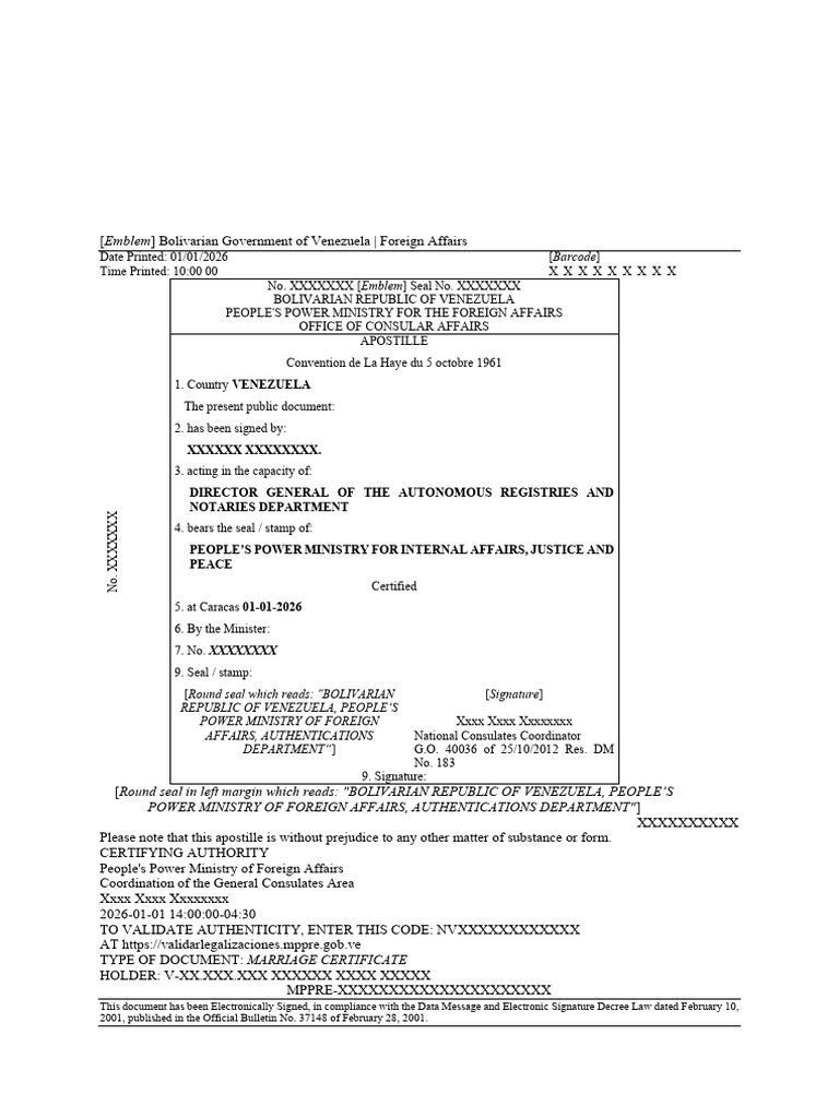 Apostille Venezuela | PDF