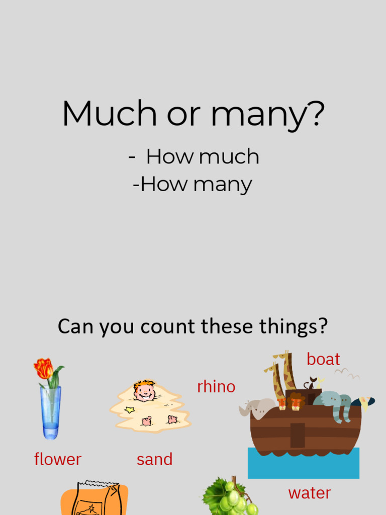 Understanding "Much" vs. "Many" | PDF