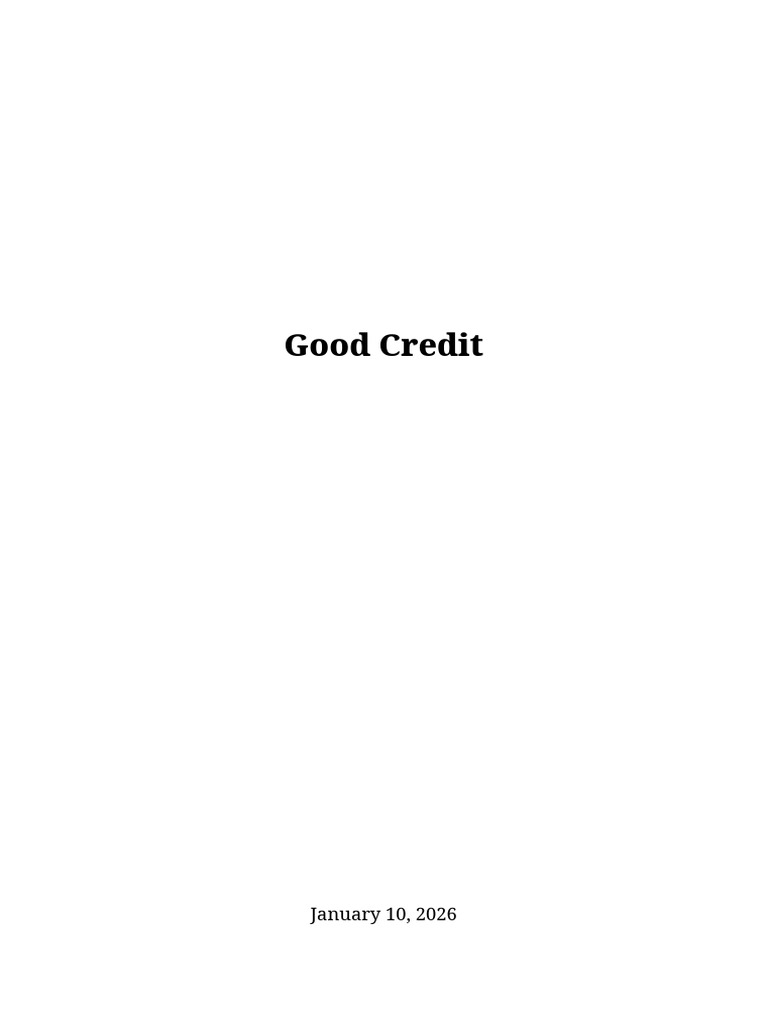 Understanding Good Credit Essentials | PDF | Credit | Finance & Money ...