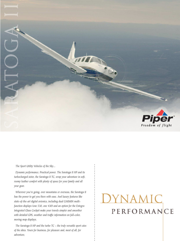 Saratoga II HP & TC: Luxury Aircraft Overview | PDF | Aviation | Aircraft