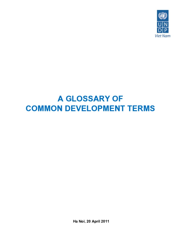 A Glossary of Common Development Terms-UNDP Vietnam | PDF ...
