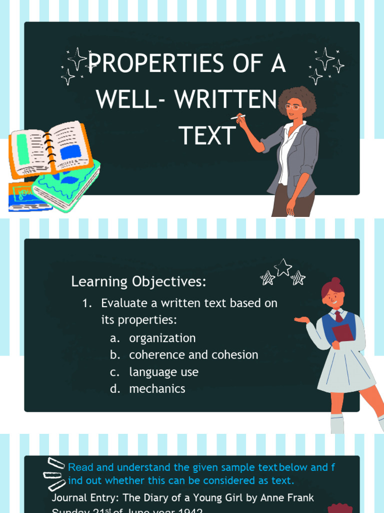 Properties of Well-Written Texts | PDF | Phrase | Paragraph