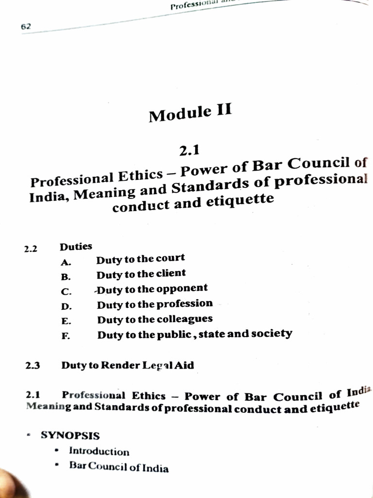 Bar Council of India: Professional Ethics | PDF | Lawyer | Profession