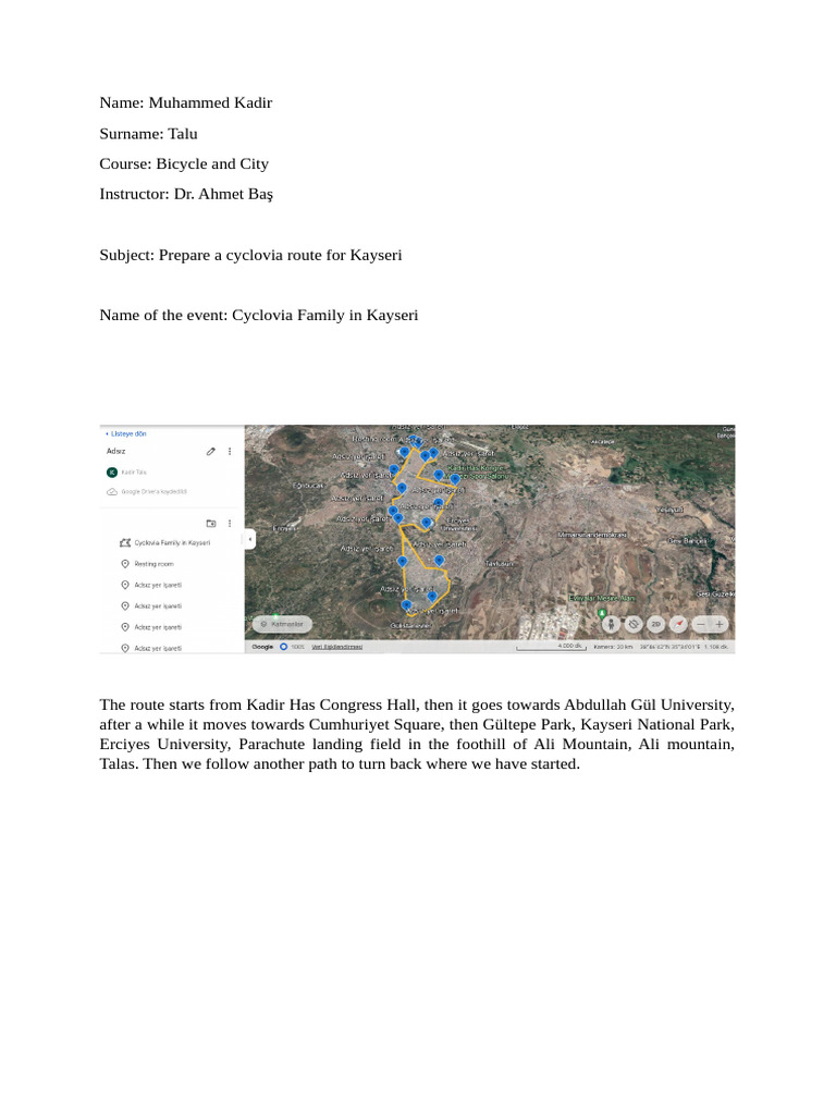 Family Cyclovia of Kayseri | PDF